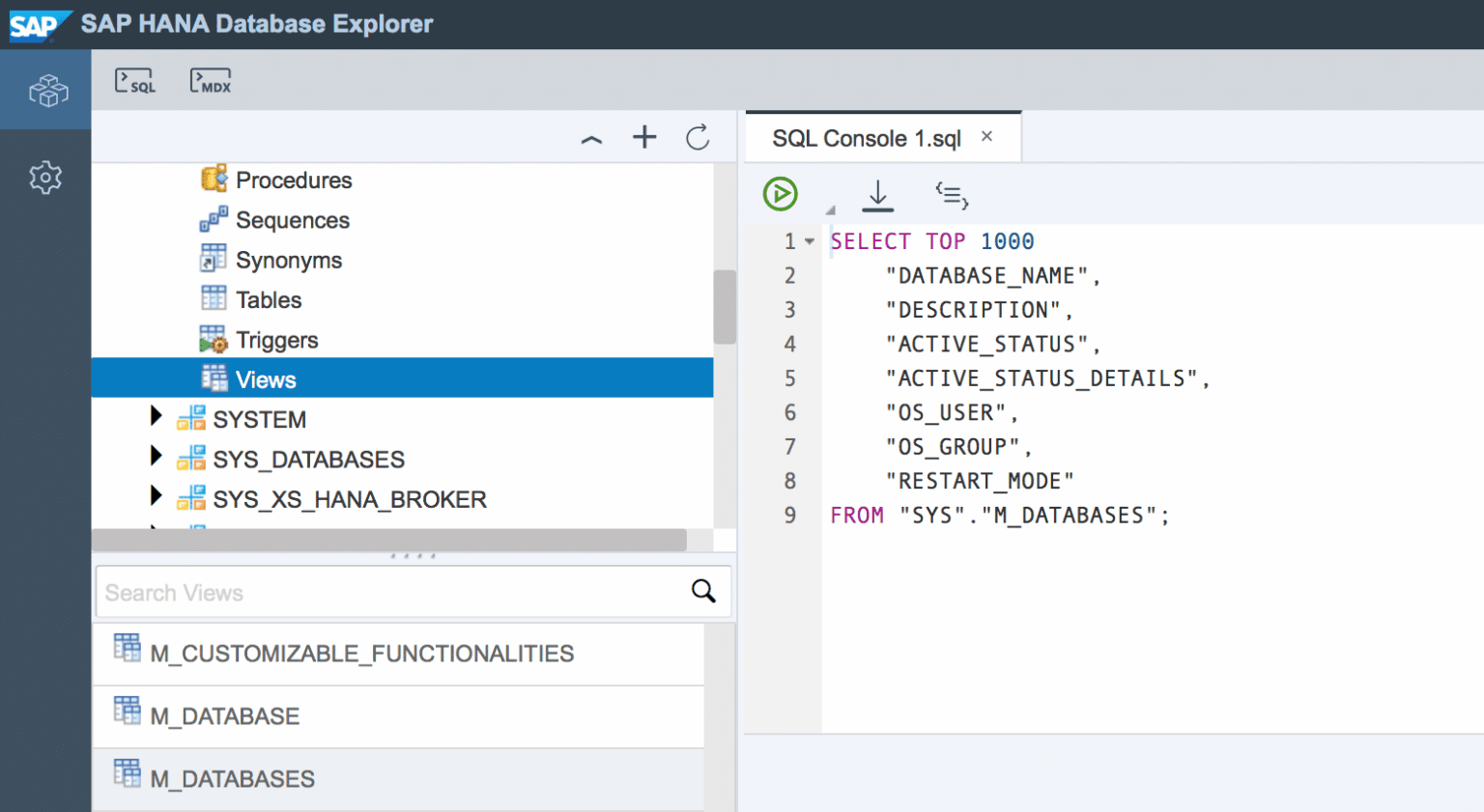 Tools des SAP HANA SQL Data Warehousing